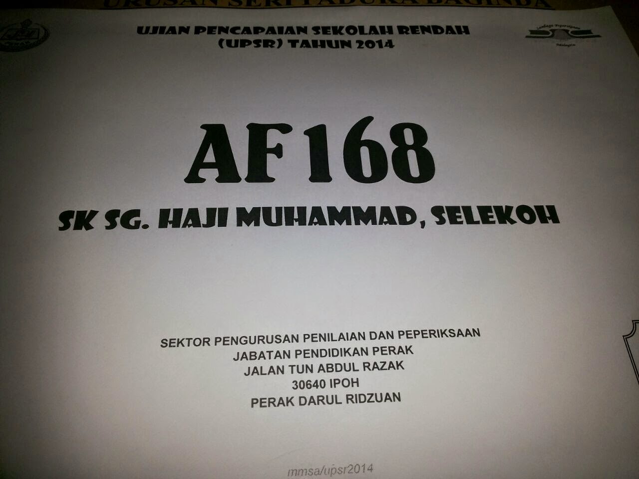 SK SUNGAI HAJI MUHAMMAD, SELEKOH PERAK