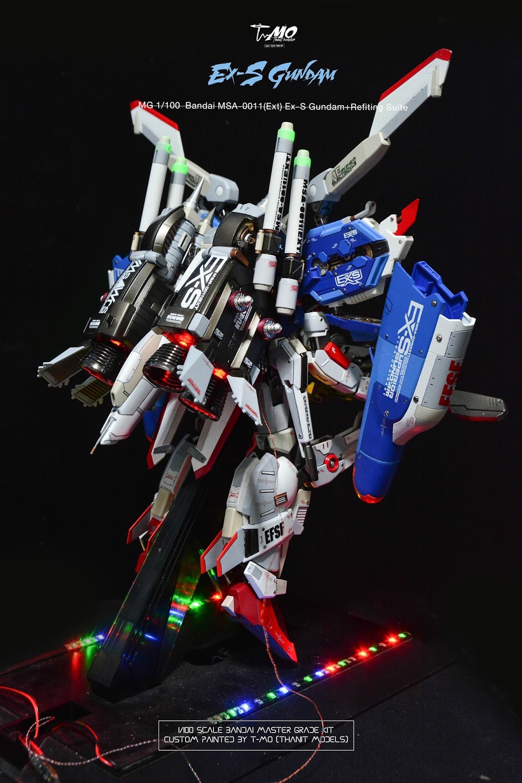 GUNDAM GUY: MG 1/100 Ex-S Gundam 'Refit Suit' - Customized Build w/ LEDs
