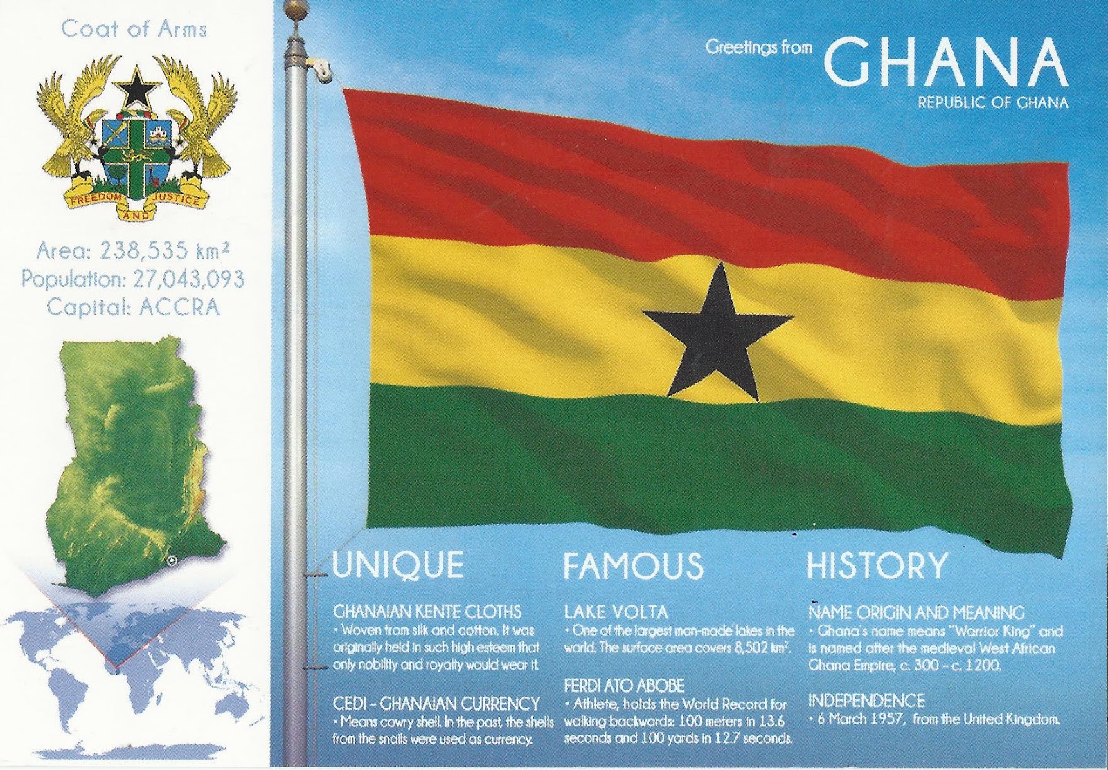A Journey of Postcards: Flags of the World | Ghana