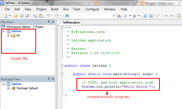cara menggunakan jcreator | belajar java dan tutorial netbean