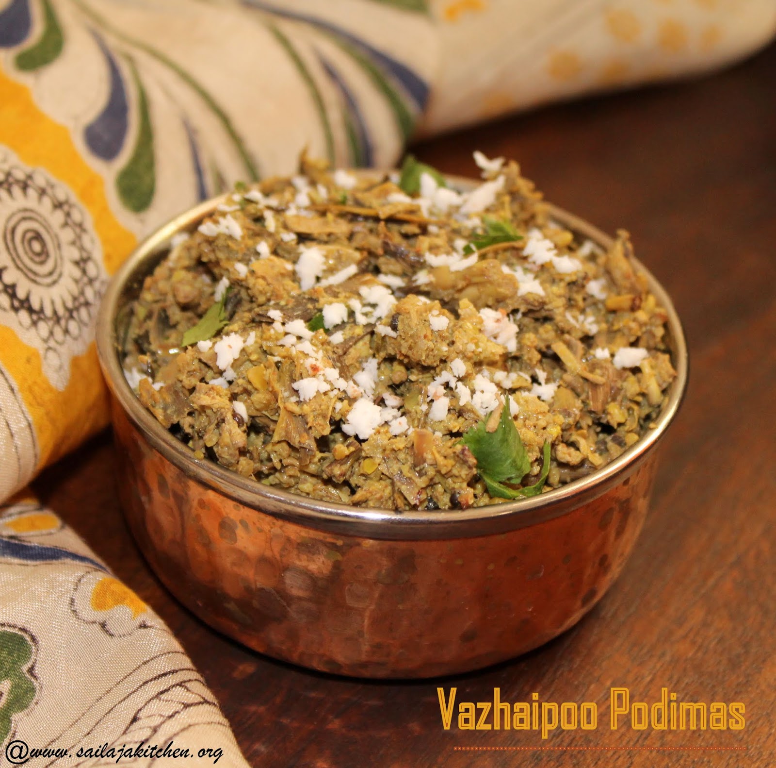 Sailaja Kitchen...A site for all food lovers!: Vazhaipoo Podimas Recipe ...