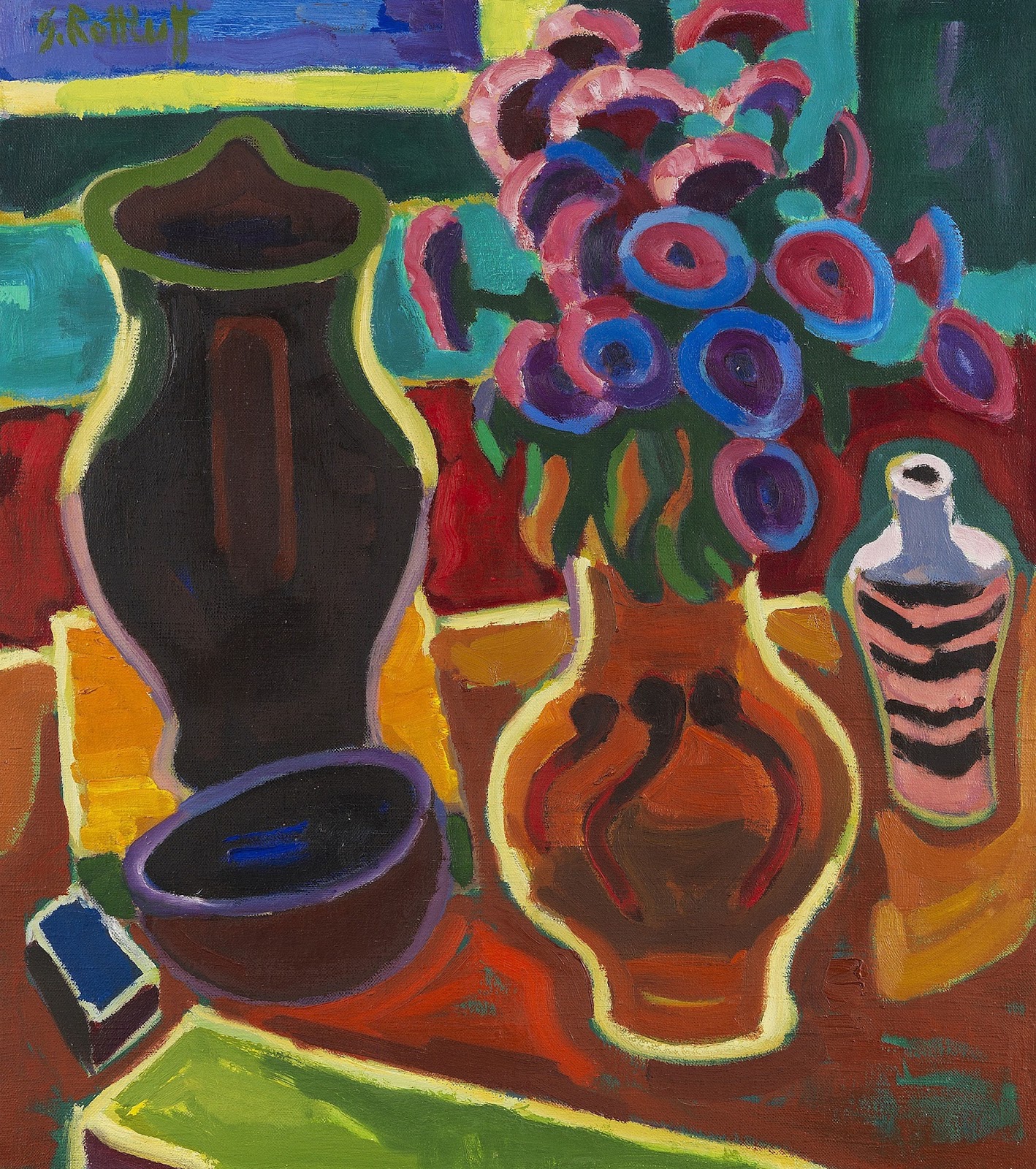 Enjoy some Damn Fine Art : Karl Schmidt-Rottluff. Still Life with Aster ...