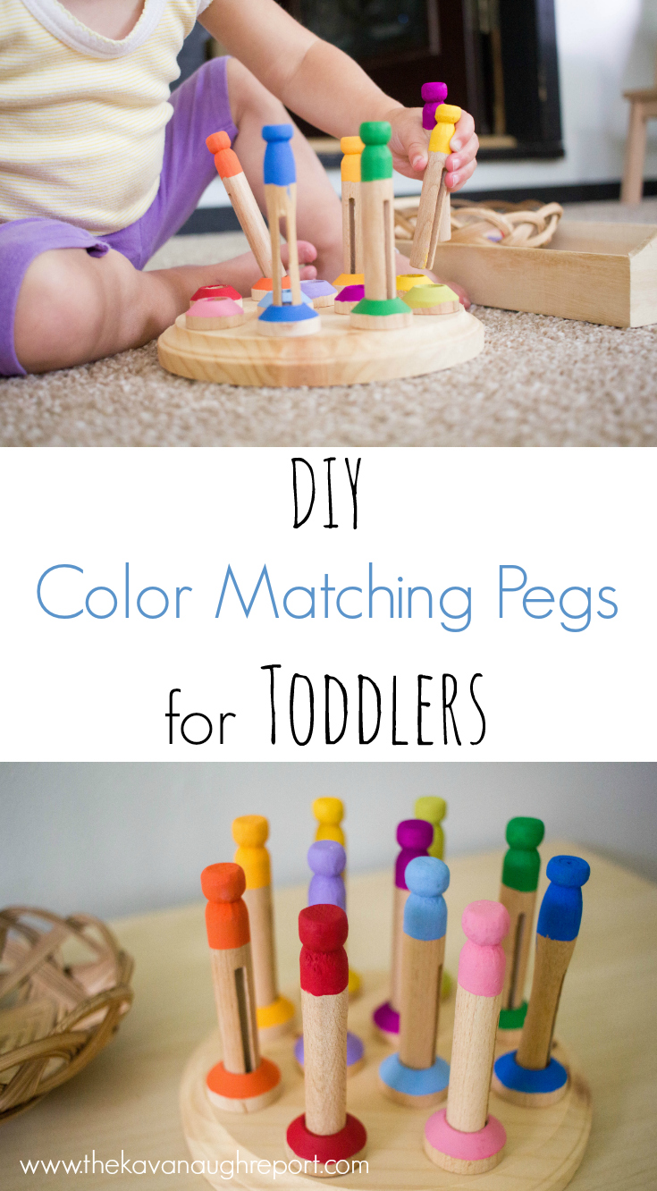 DIY Color Matching Pegs for Toddlers