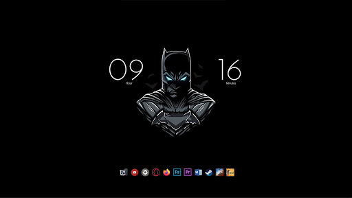 Windows 10 Batman Edition - Rain Meter Theme 2019