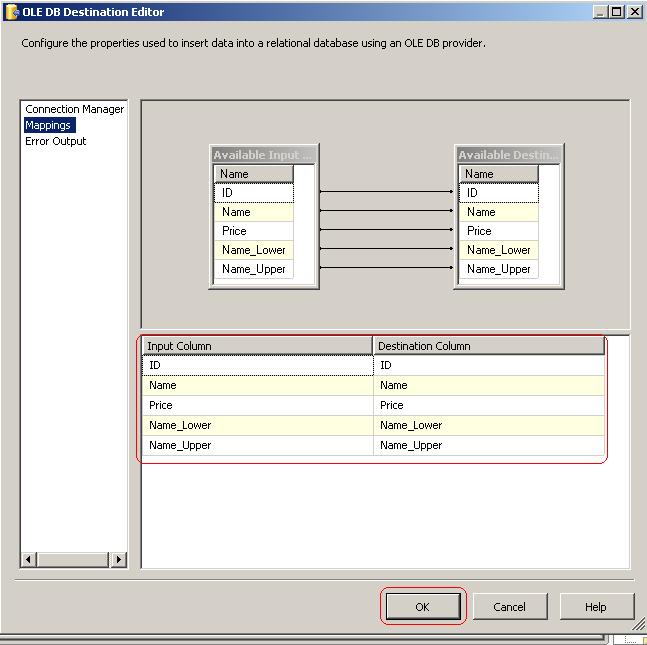 SSIS: CHARACTER MAP TRANSFORMATION