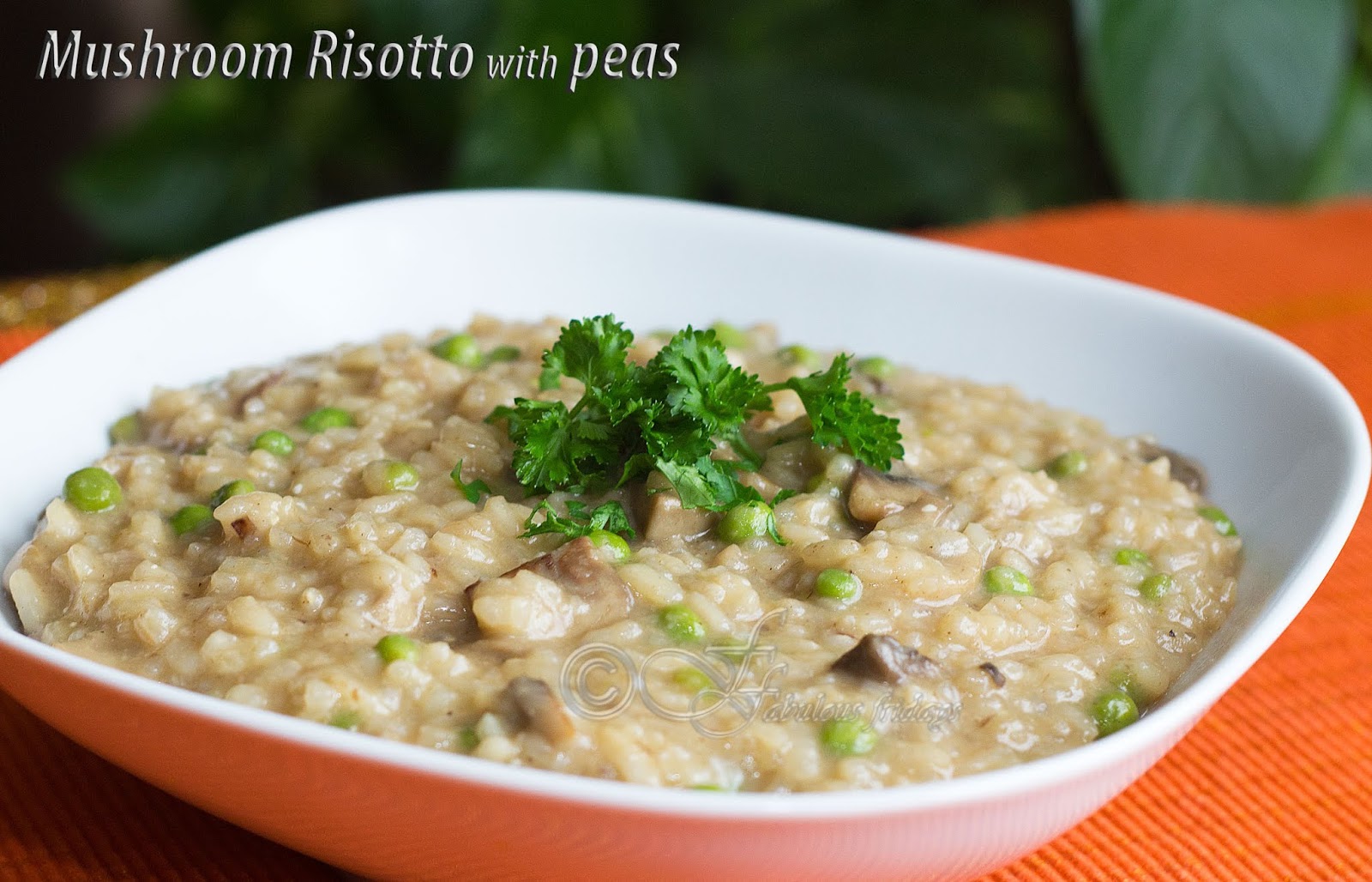 fabulous fridays: Mushroom risotto