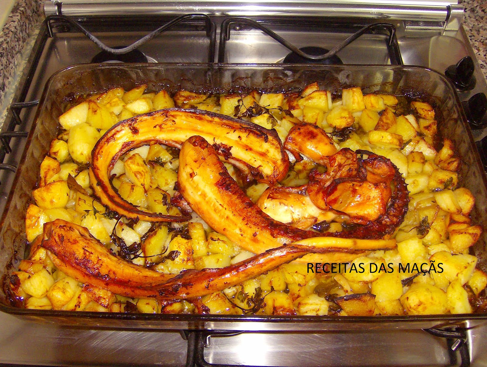 Receitas práticas de culinária: Pota assada no forno