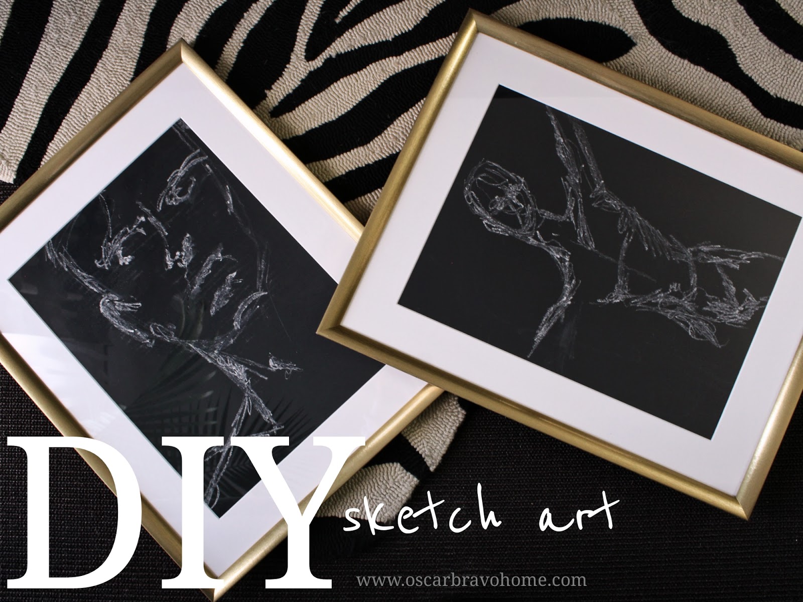 Oscar Bravo Home: My Attempt at DIYing Fancy Sketch Art