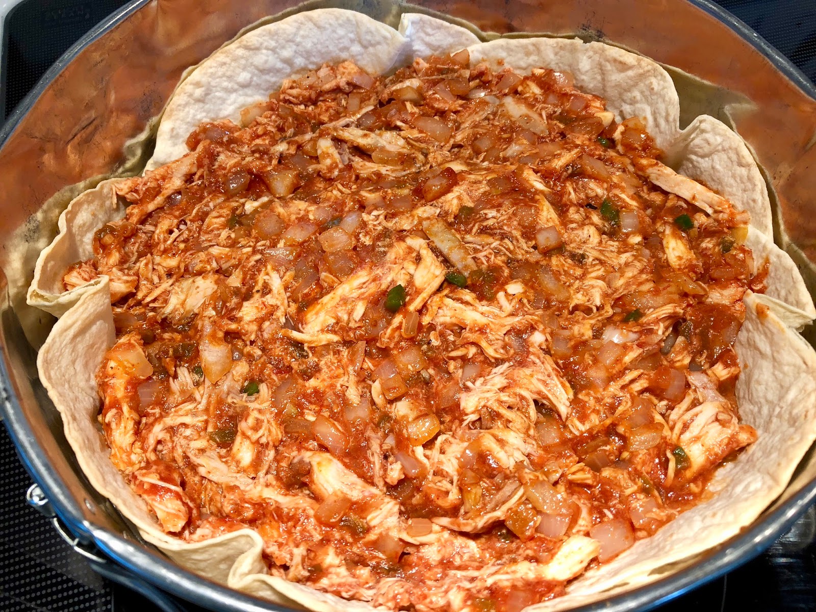 Sibling Differences, Cheesy Chicken Enchilada Pie with Cilantro Lime ...