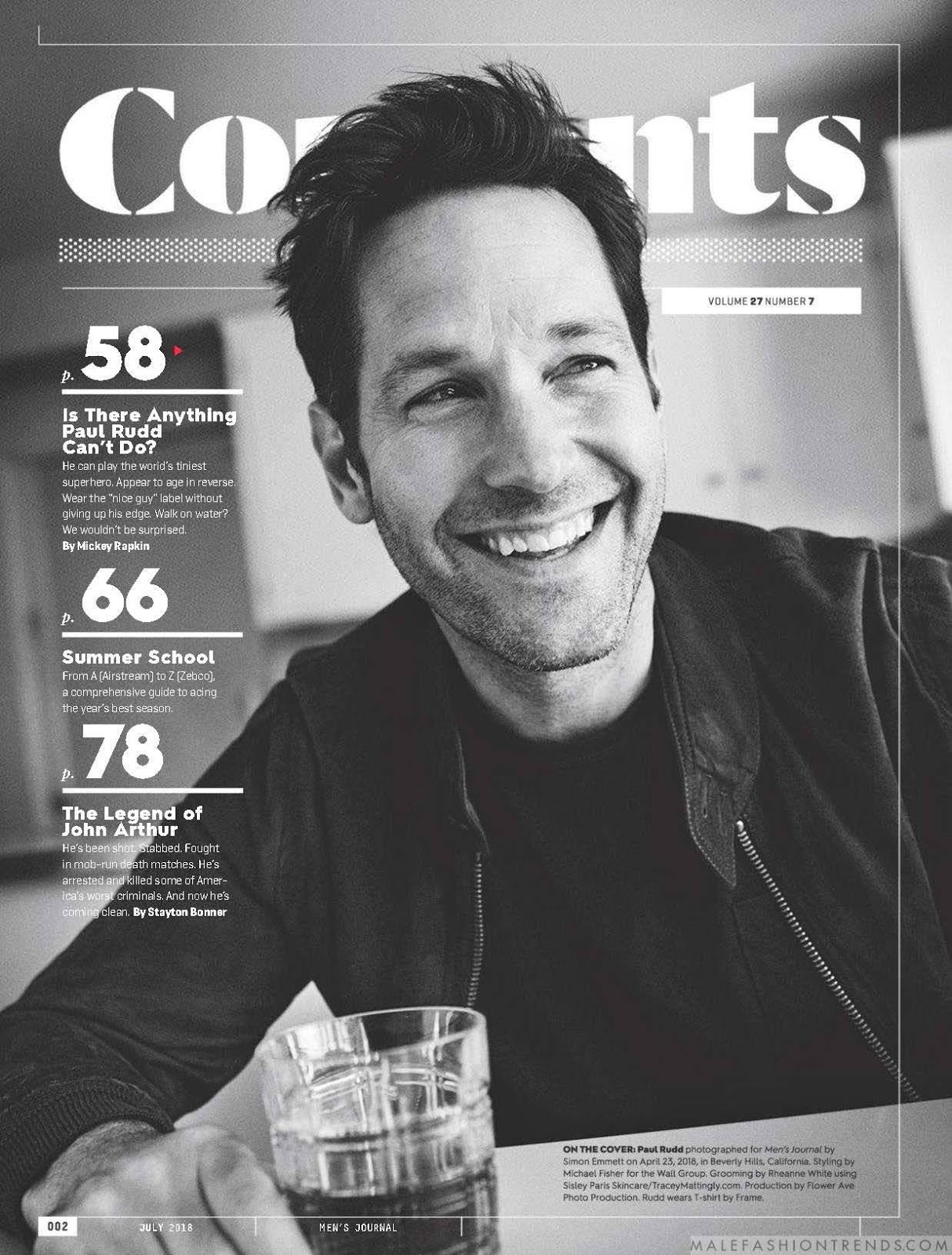 Paul Rudd para Men's Journal Magazine por Simon Emmett