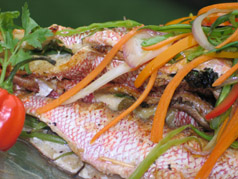 Stuffed Grilled Snapper