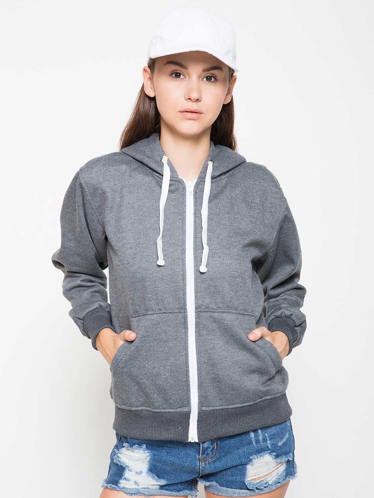 Hoodieku: Zipper Basic Dark Grey Rp149,000