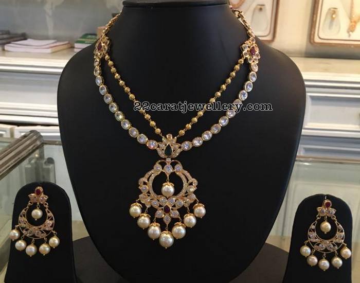Kundan and Pachi Necklace Sets - Jewellery Designs