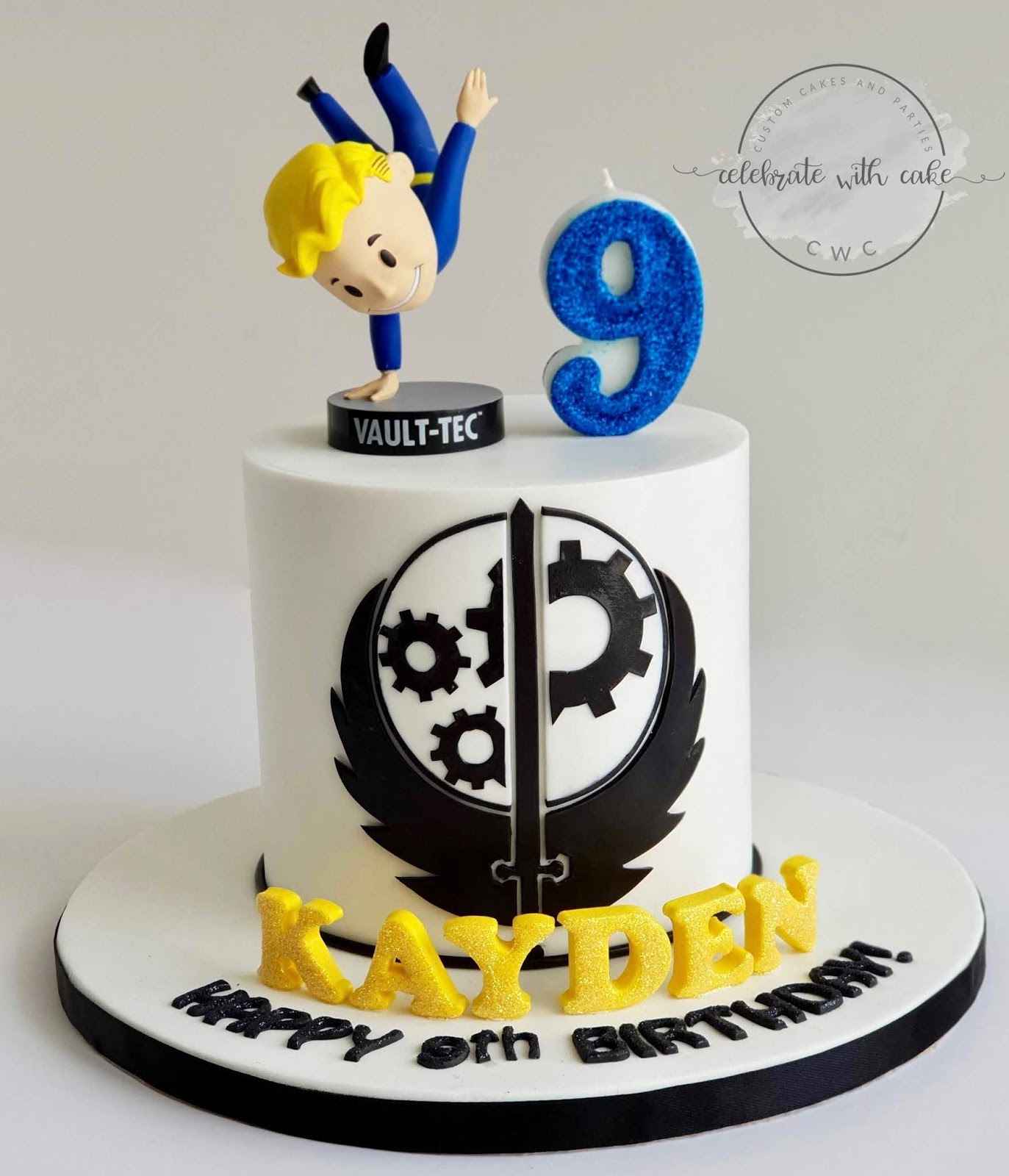 Celebrate with Cake!: Fallout Vault Boy Single tier Cake