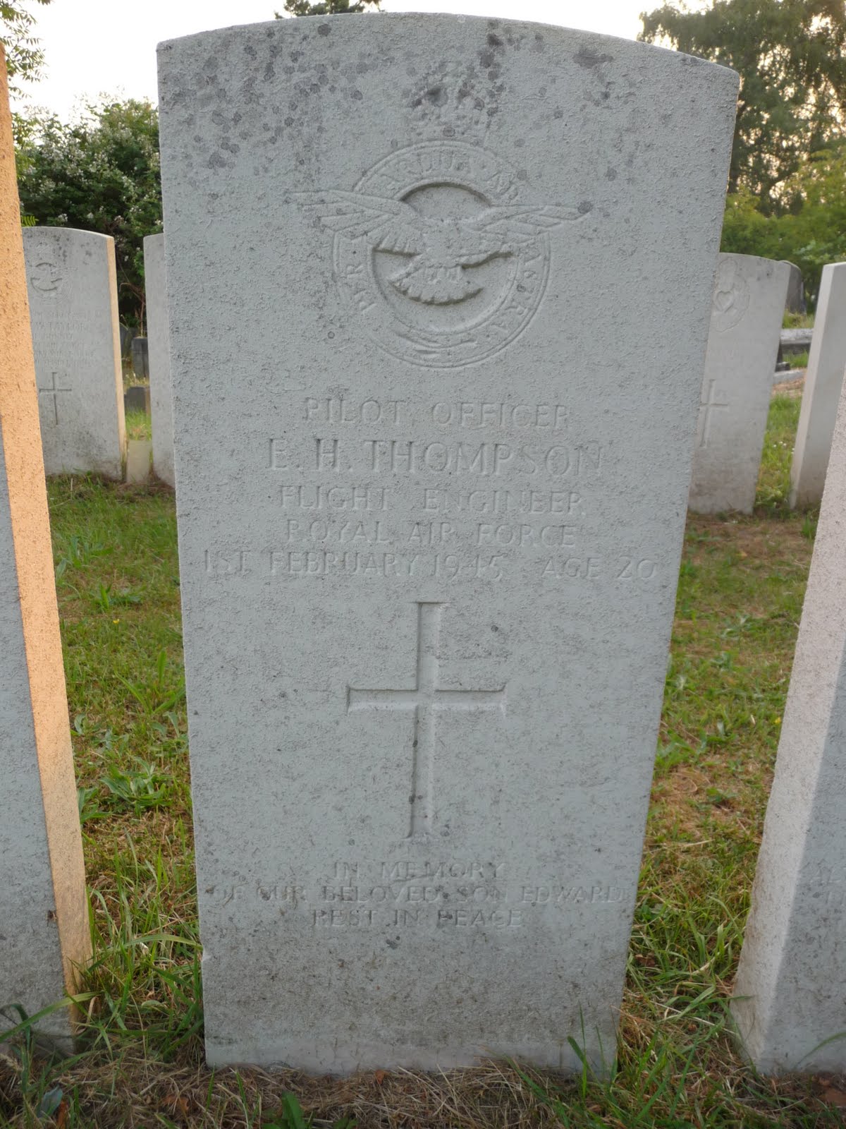 World War II aircrew history blog: Pilot Officer Edward Thompson of 433 ...