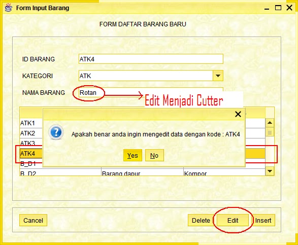 Form Input Barang Aplikasi Minimarket Java - MySQL | Panca Blogspot