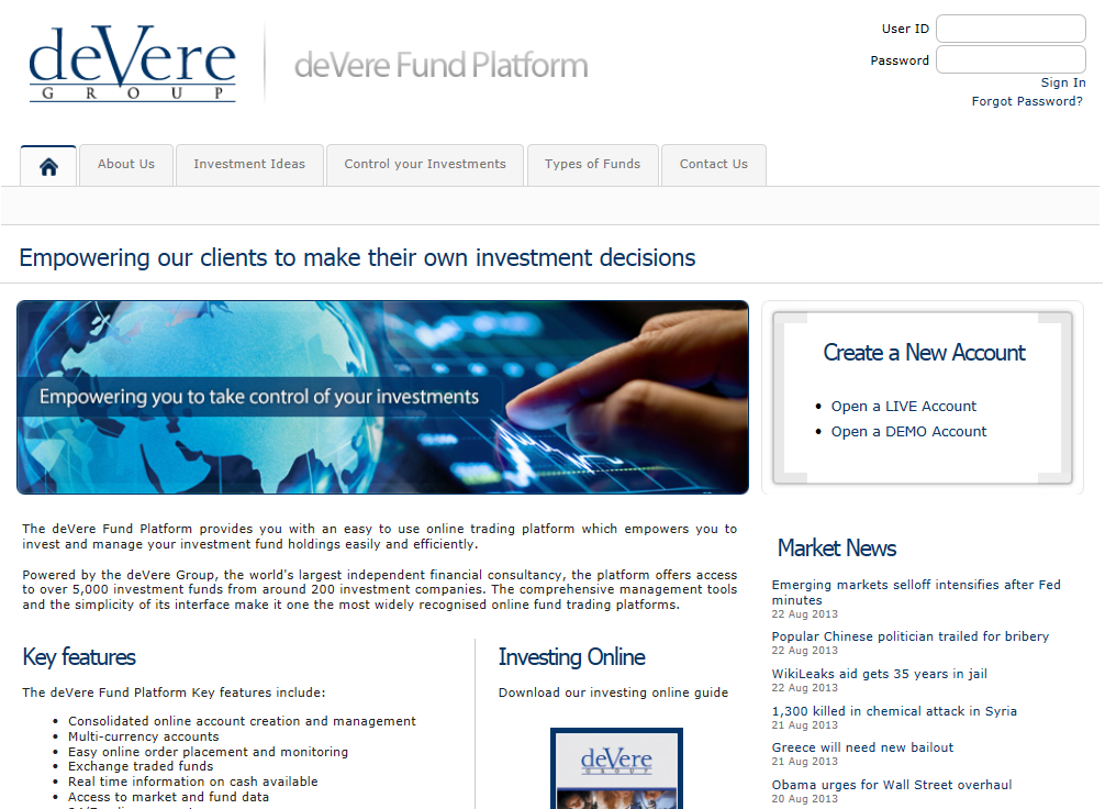 deVere Group Reviews: Review: The deVere Fund Platform