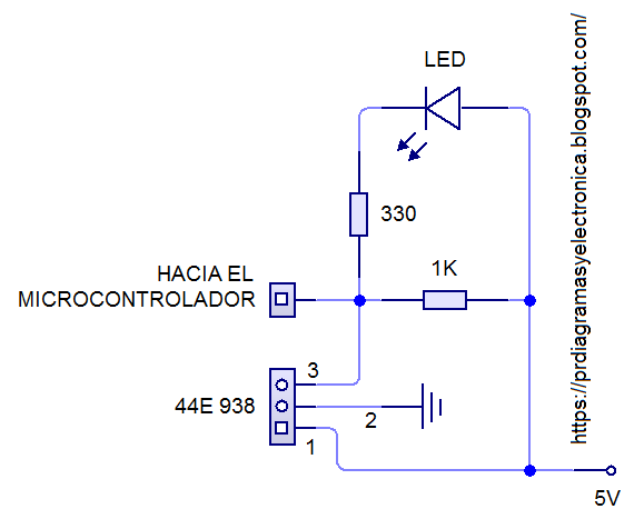 Producciones Rek, Diagramas y Electronica: Conexion Sensor Hall 44E 938