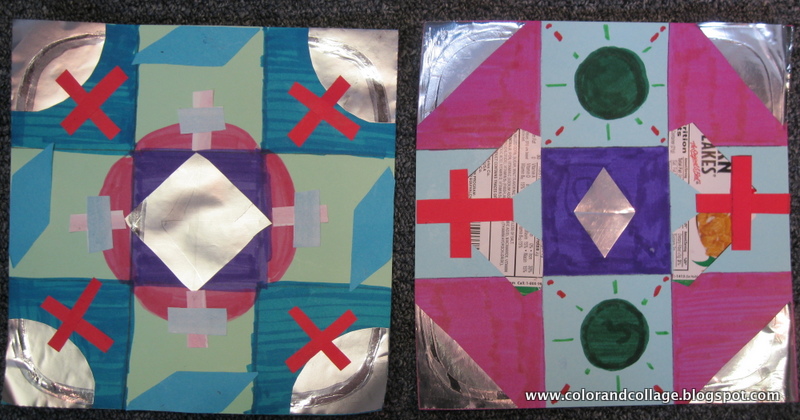 Color, collage, and much more: Recycled Paper Quilt Squares