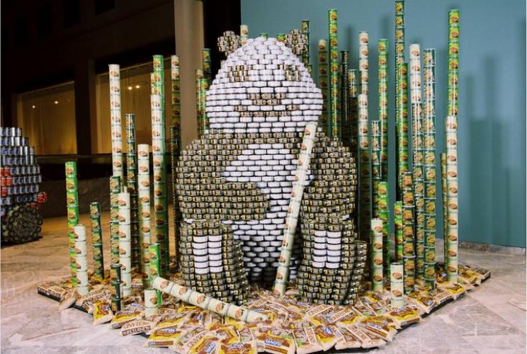 If It's Hip, It's Here (Archives): Canstruction - Food Can Sculptures ...