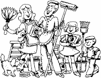 Planse de colorat familia mea