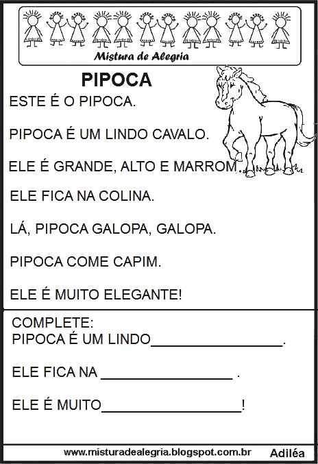 PEQUENOS TEXTOS INFANTIS PARA O 1º ANO - Mistura de Alegria
