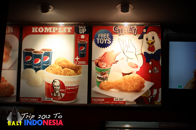 ChiLaBaey's Spot: Trip To Bali Day 1 - Teh Botol & KFC... Menu Pelik ...