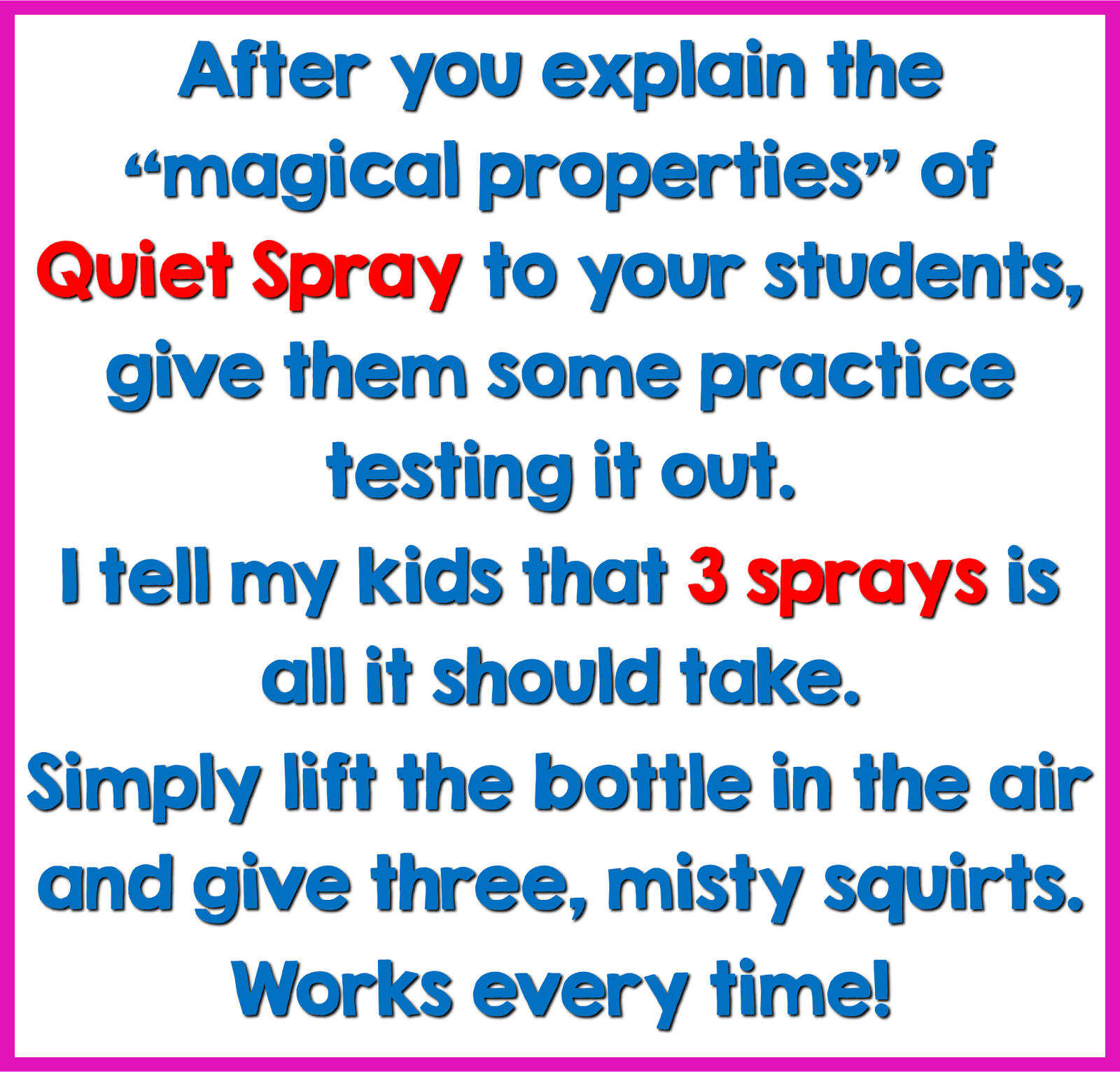 Read Like A Rock Star! : Bright Idea: Quiet Spray!!!