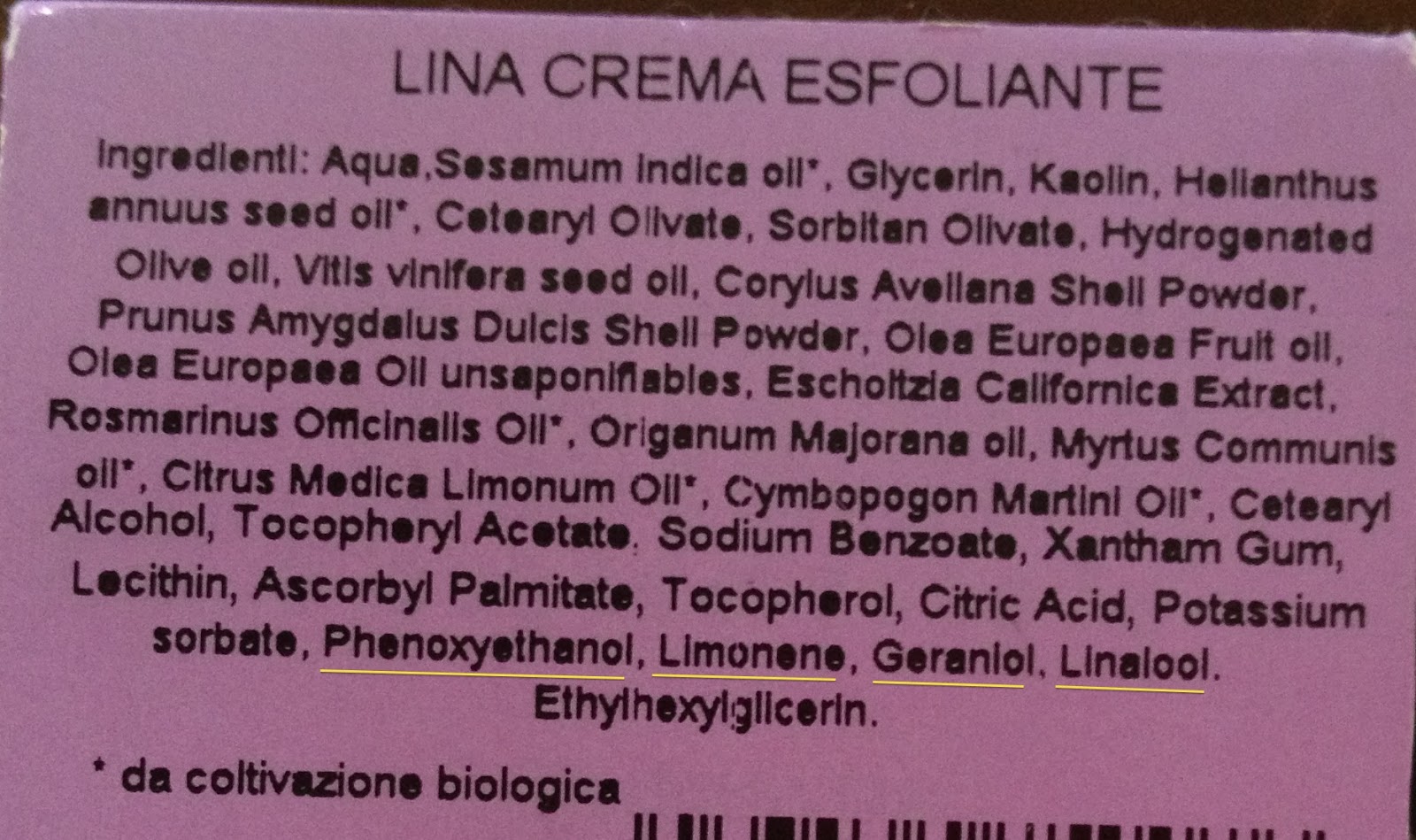 Lina, crema esfoliante di Rugiada Mediterranea ~ Saturnino88