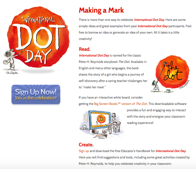 The Library Voice: "Just Make A Mark For Dot Day & See Where It Takes ...