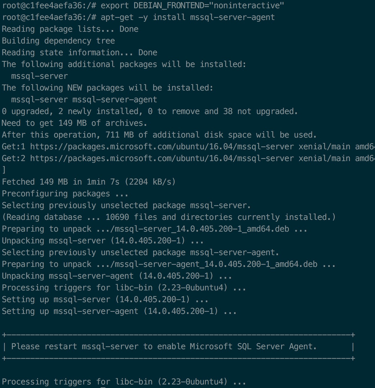 adalf的小技巧: [Docker]測試SQL Server Agent on Linux
