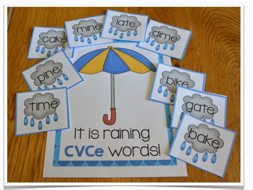 Blog Hoppin': Spring Umbrella CVC/CVCe Word Sort and Craftivity