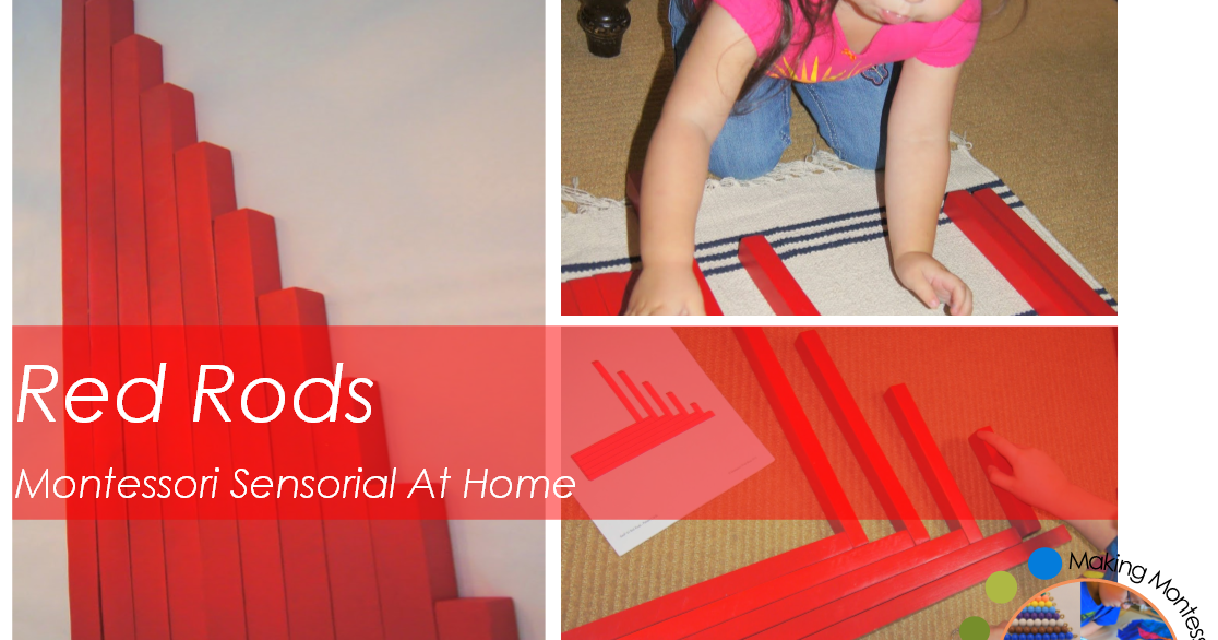 "Making Montessori Ours": DIY Red Rods, Montessori Sensorial At Home