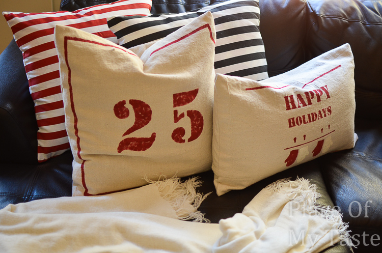 DIY DROP CLOTH PILLOW COVERS