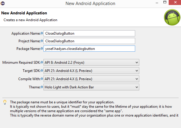 Ibnu Abdullah : Membuat Dialog Keluar (Close Dialog) Android di EClipse ...