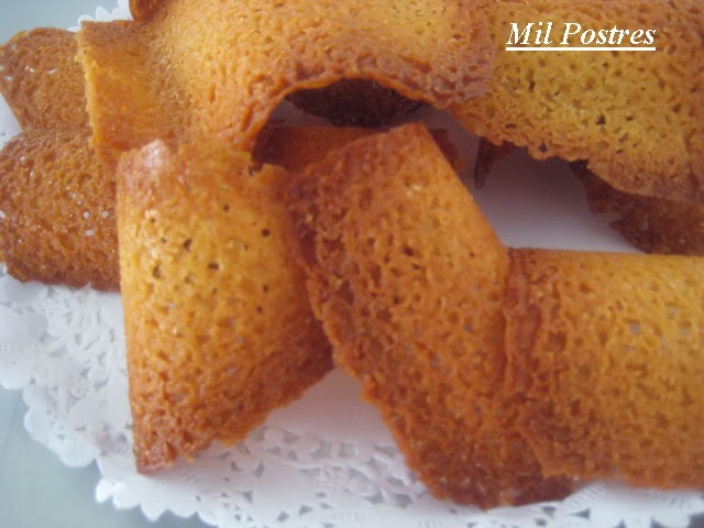 MIL POSTRES: Tejas de naranja y miel