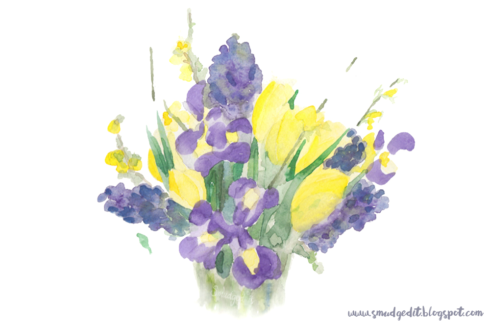 Spring Bouquet Watercolour - Smudged It