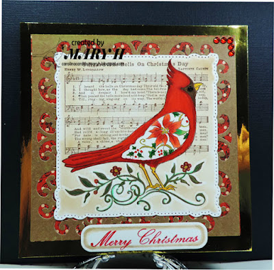 Carolina Cards by Mary H.: August Rudolph Day - Stampendous Cling Cardinal
