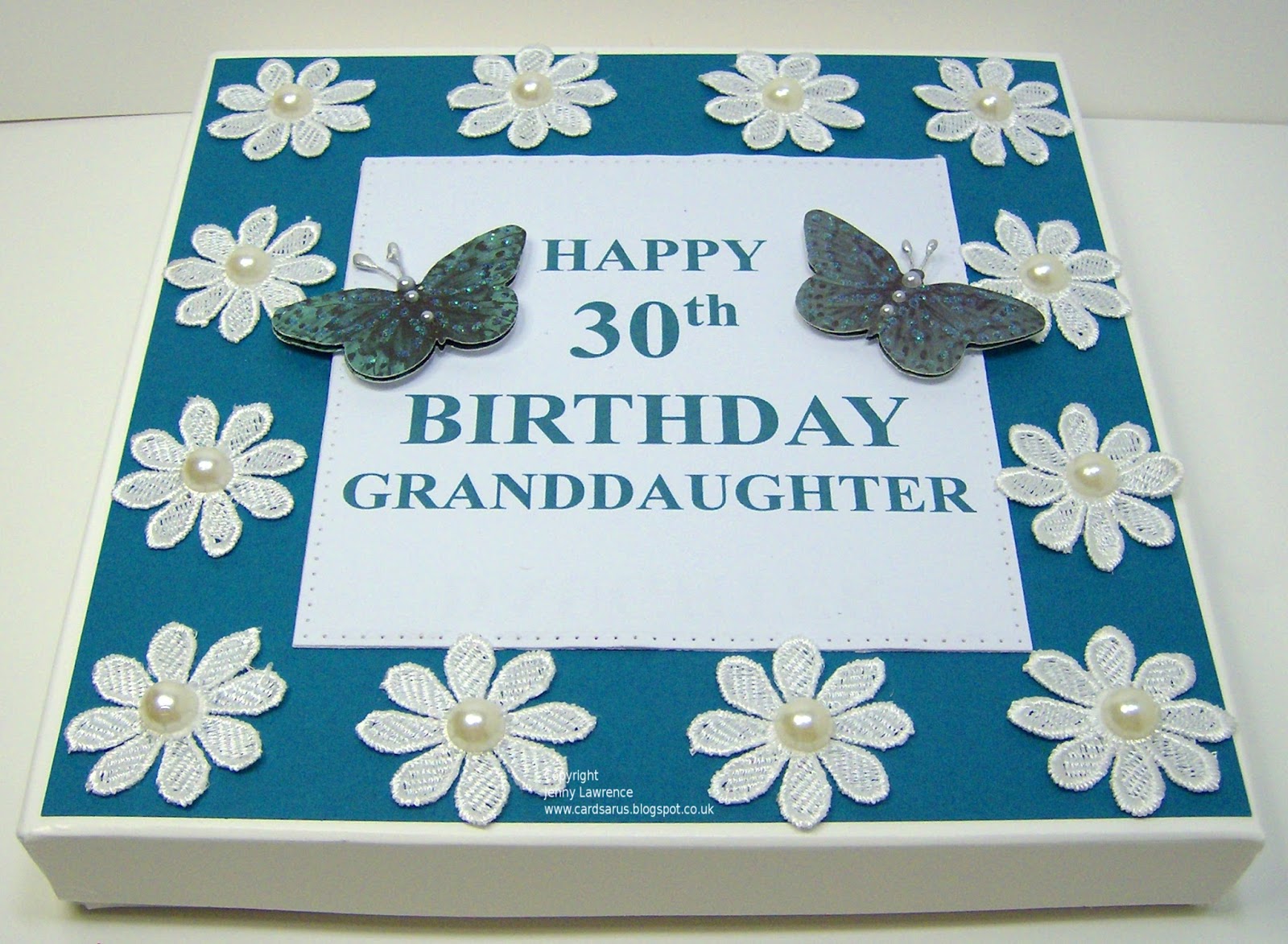 CARDSARUS: GRANDDAUGHTER'S 30th BIRTHDAY CARD AND BOX