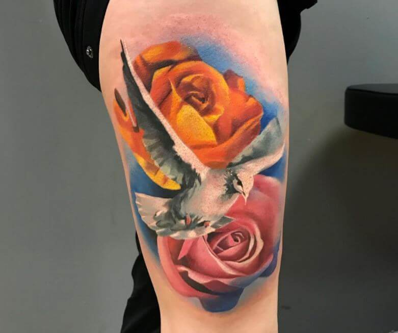 100+ Peace Dove Tattoos For Guys (2019) Realistic Designs | Tattoo ...