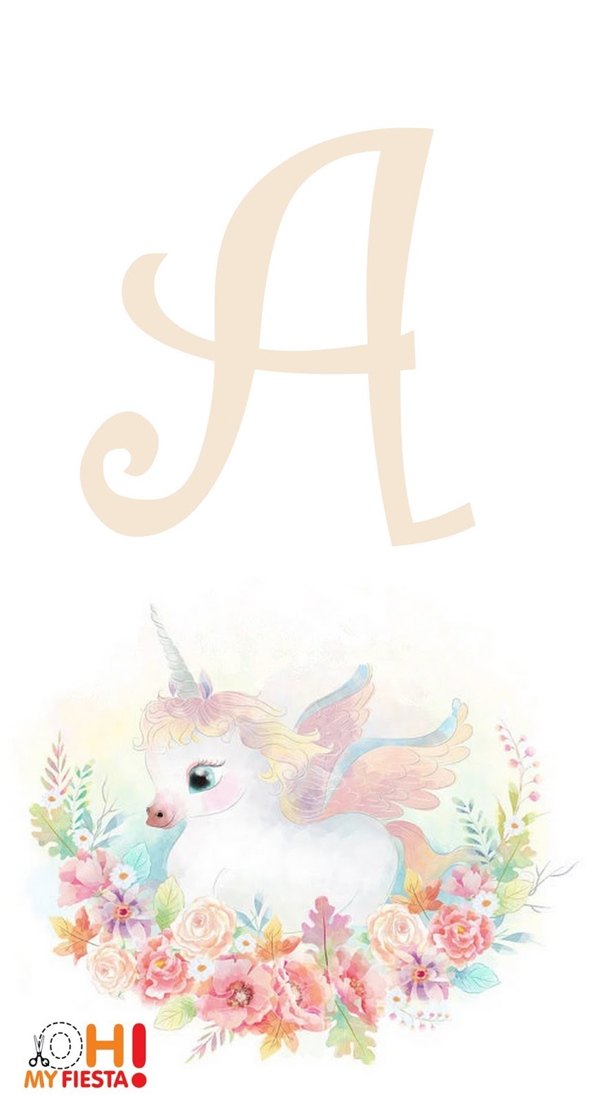 Alfabeto de Unicornio Bebé. - Oh my Alfabetos!