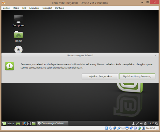TUTORIAL MENGINSTAL LINUX MINT 18.1 CINNAMON "SERENA" 64BIT PADA VIRTUALBOX