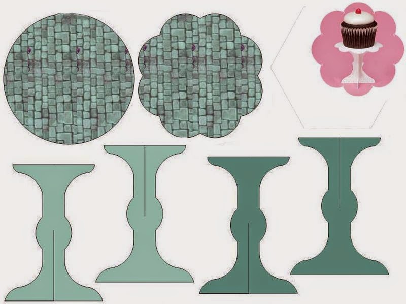 Stone Wall: Free Printable Mini Cupcake Stand. - Oh My Fiesta! in english