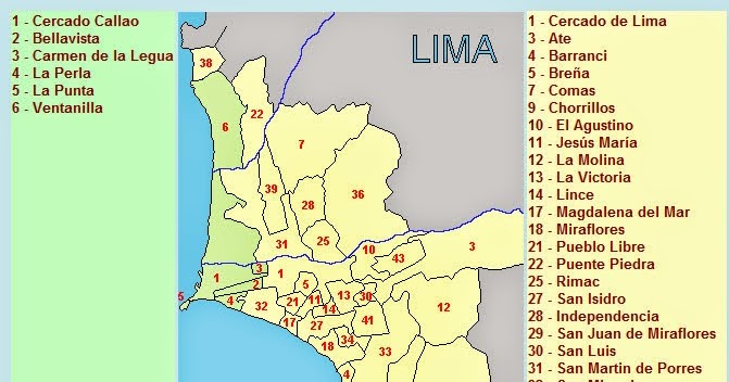 Club provincial Sihuas: LOS 43 DISTRITOS DE LIMA