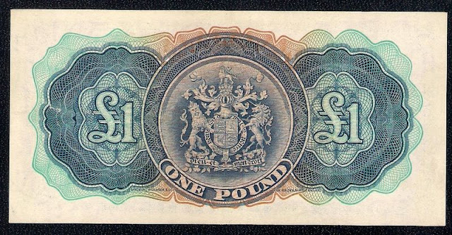 British banknotes ₤1 Bermudian Pound note 1947 King George VI ...