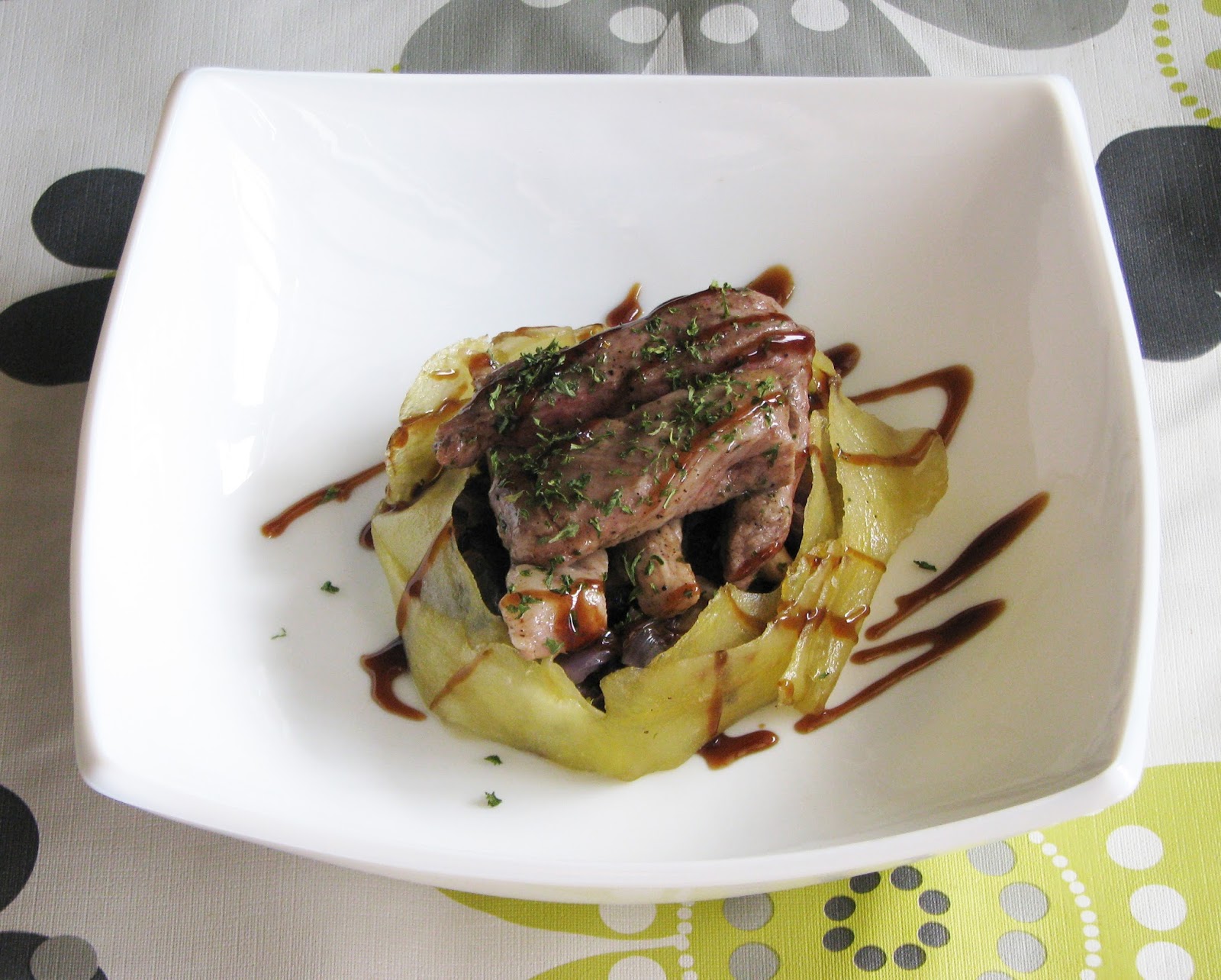 Recetas para cocinillas: Secreto ibérico sobre cama de setas shiitake y ...