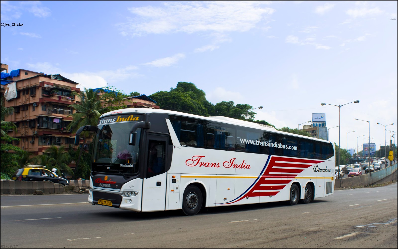 Trans India Diwakar Travels Scania 14.5M Metrolink.