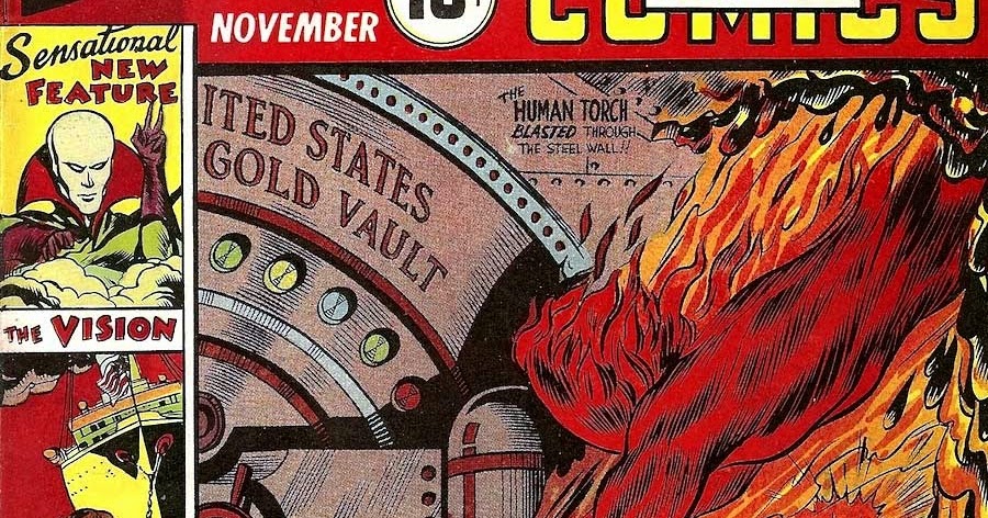 Marvel Mystery Comics #13 - Jack Kirby art + 1st Vision - Pencil Ink