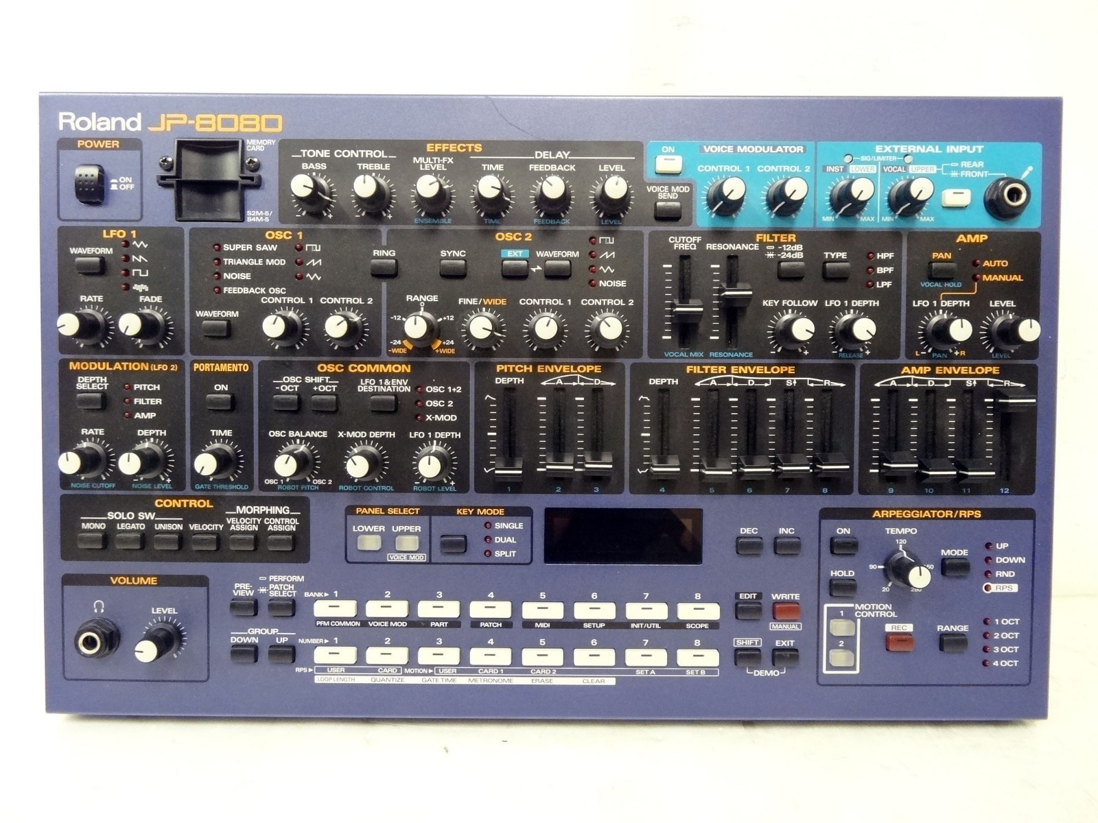 MATRIXSYNTH: ROLAND JP-8080 Classic Analog Modeling Synthesizer SN ZL11561