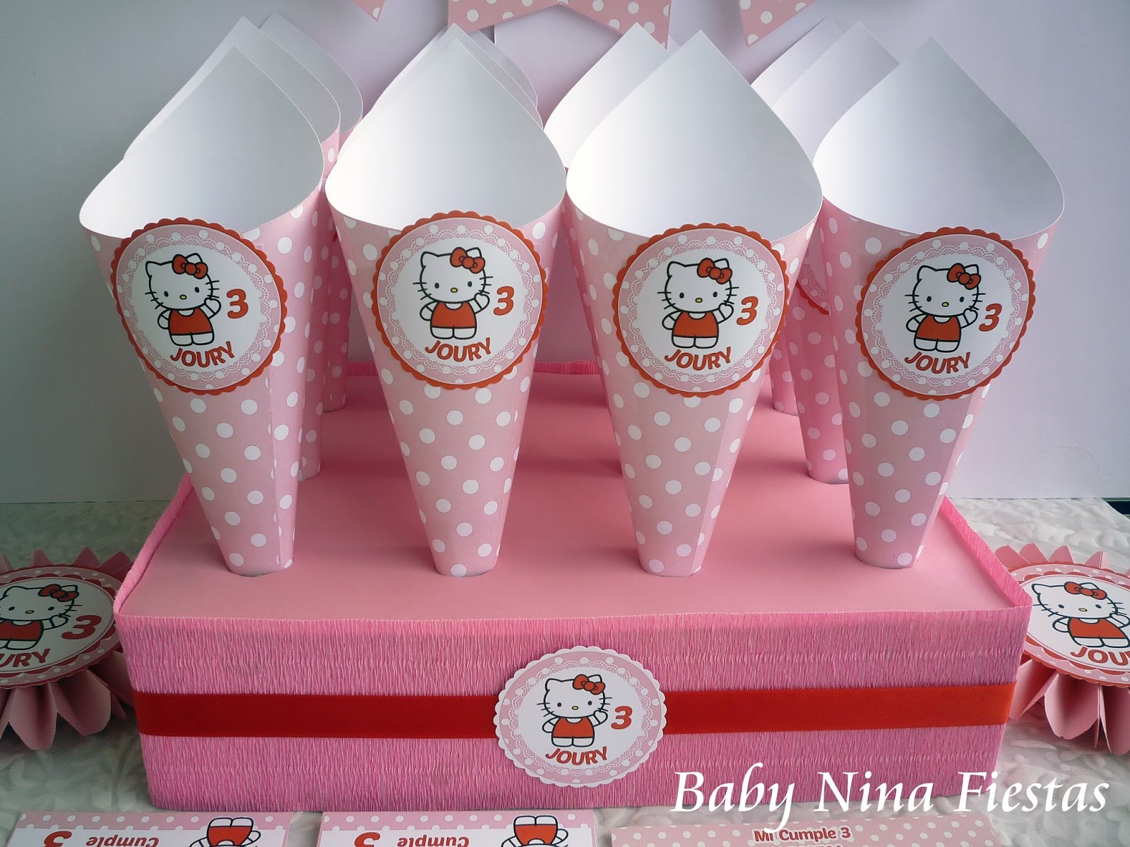 Baby Nina Fiestas: Kit Hello Kitty para el 3er cumple de Joury